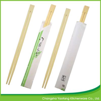 中国 使い捨て可能な性質24cmの双生児のタケ箸;開いたペーパー パッキング 販売のため