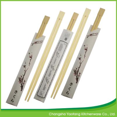 Cina 24 cm gemellano i bastoncini di bambù per l'imballaggio di carta aperto del negozio dei sushi in vendita