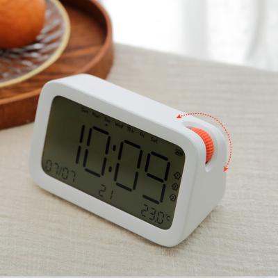 China Smart and Multi-Functional Orange Dot Bedroom Clock for Back to School Occasion Needs for sale