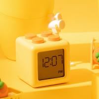 China Design Square ABS Table Clock with Professional Minimalist and Decorative Block Timer for sale