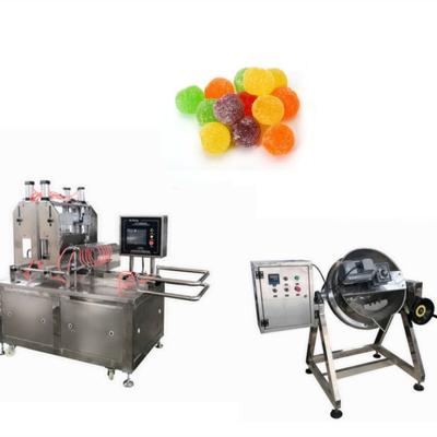 China Depositing Sugar Double Colors Gummy Machine Hamburg Pizza Jelly Candy Making Machinery for sale