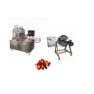 China Depositing Sugar Double Colors Gummy Machine Hamburg Pizza Jelly Candy Making Machinery for sale
