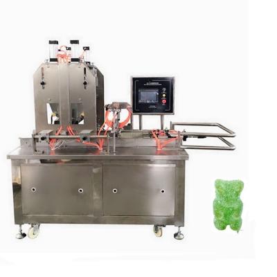 China Depositing Sugar Double Colors Gummy Machine Hamburg Pizza Jelly Candy Making Machinery for sale
