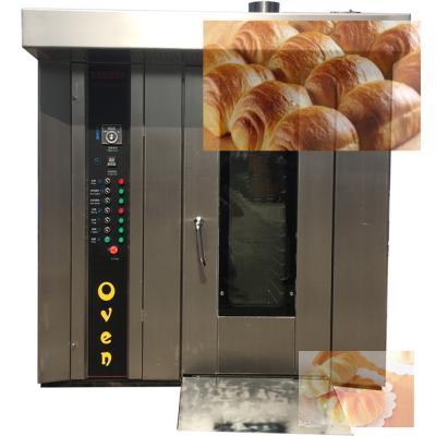 China Heating Source Electric/Diesel/Gas 32 Trays Rotary Furnace Rotary Oven for Bread Automatic for sale