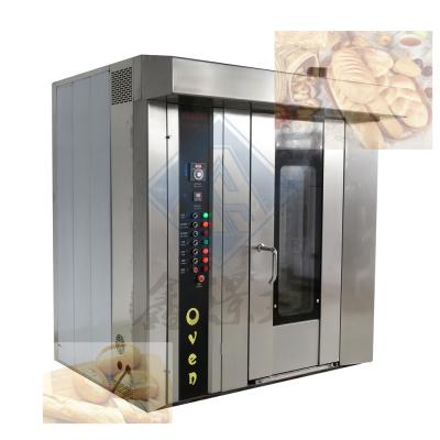 China Gas Electric Rotary Furnace Automatic Bread Oven with 380/220V Voltage and 32 Trays for sale