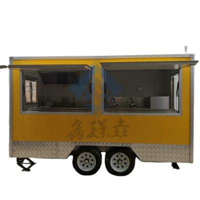 중국 상업적인 외식 거리 음식 키오스크 피자 버거 튀긴 닭고기 현대 트레일러 판매용