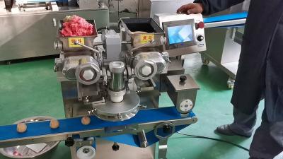 China High Productivity Small Automatic Table Type Fried Potato Croquette Cookie Meat Ice Cream Mochi Forming And Encrusting Machine for sale