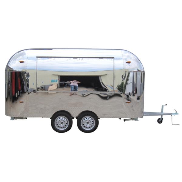 Quality 1.5kw Mobile Canteen Trucks with Video Technical Support Vintage Airstream Truck for sale
