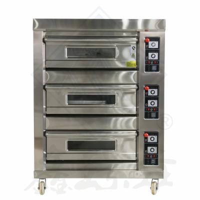 China Gas Electric Multi-function Baking Oven for Commercial Hotels 3 Deck 6 Tray Capacity for sale