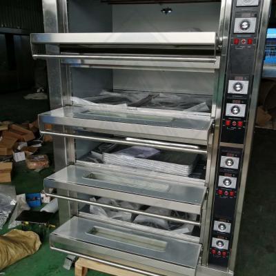 China Gas Electric Multi-function Baking Oven for Commercial Hotels 3 Deck 6 Tray Capacity for sale