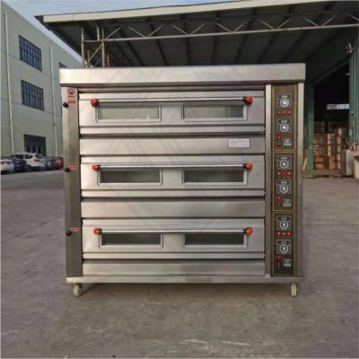 China Gas Electric Multi-function Baking Oven for Commercial Hotels 3 Deck 6 Tray Capacity for sale