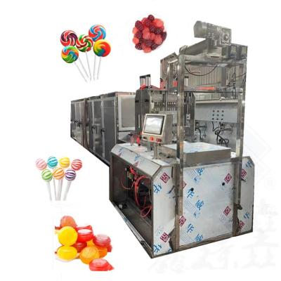 China Flat Candy Lollipop Making Machine with Cooling Tunnel Precise Temperature Control for sale