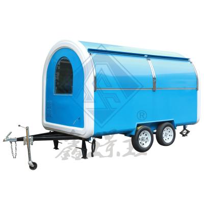 China Customized Industrial Round Model Square Mobile Food Truck with 6M Single/Double Axles for sale