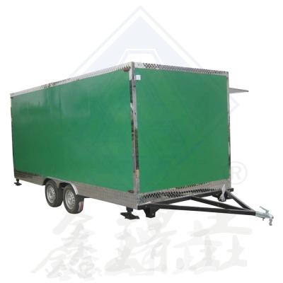 China 1000 KG Single/Double Axles Mobile Food Truck with Canopy and Video Technical Support for sale