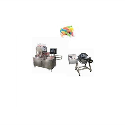 China Multifunctional Double Colors Soft Gummy Candy Depositing Machine for 20-50kg/h Output for sale