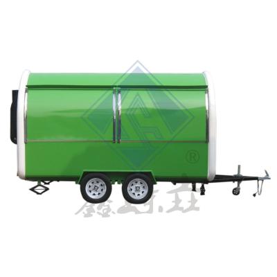 China 1000 KG Mobile Food Truck with Canopy Customized Color Round Model Single/Double Axles for sale