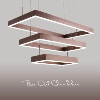 China Hotel lobby living room chandelier modern circle led ring pendant 48 fixtureture for sale