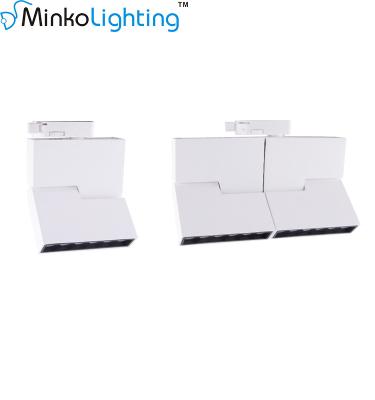 China Square adjustable 6W 12W CRI90 rail spot Square led track light for sale