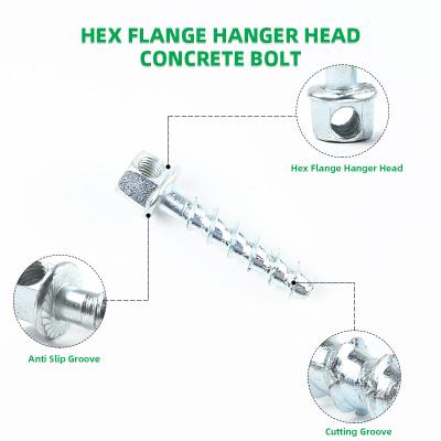 Cina Ancoraggio in calcestruzzo M10/10*60mm HEX Head Style Self Tapping Anchor Screws placcate in zinco in vendita