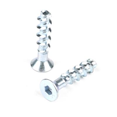 中国 亜鉛塗装 ヘックスソケット フラットヘッド コンクリートスクリューアンカー 自己掘削アンカー M6 40mm 販売のため