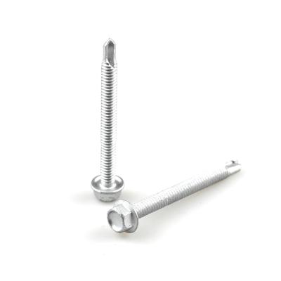 Cina Flancella di rivestimento di installazione Vattoni a testa esagonale SS304 Bi Metal Screw Drill Tail Screw 6.3x65mm in vendita