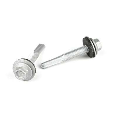 Cina Ss304 Vattone di perforazione bimetallico DIN7504K Flange Vattone di auto-perforazione esagonale auto-perforazione con lavastoviglie Epdm in vendita