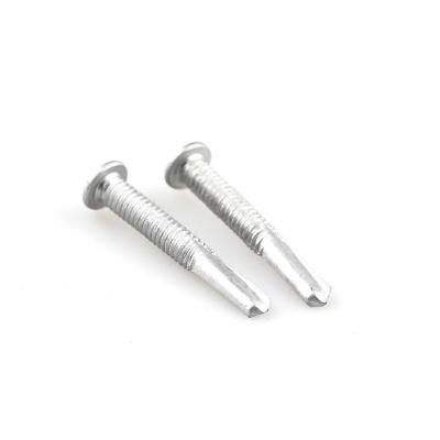 Cina Finitura semplice in acciaio inossidabile Acciaio al carbonio Scm435 Ruspert Tek Bi Metal Wafer Head Cross Driver Drilling Screw in vendita