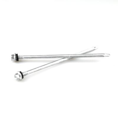 Cina In acciaio inossidabile Bi Metal Hex Flange Head pannello sandwich 140mm lunghezza perforazione per sandwich laminato in vendita