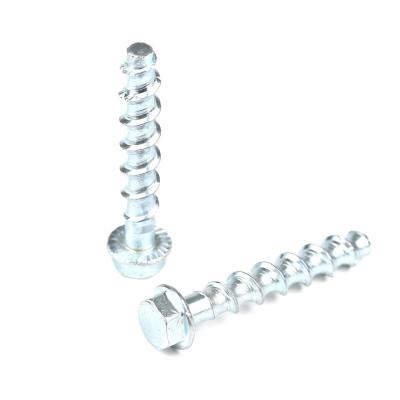 Cina HEX Flange Ancoraggio a vite di calcestruzzo bullone acciaio al carbonio zinco bianco placcato per lavori pesanti in vendita