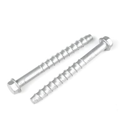 Cina Sistema di misurazione INCH 150mm Testa piatta zinco placcato HEX M12 viti di calcestruzzo bulloni muratura in vendita