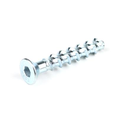 Cina Acciaio zinco rivestimento a scanalatura esessuale Flat Concreto vite M6 50mm per supporto personalizzato in vendita