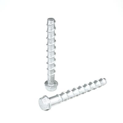 Cina Zinc Finish Hex Head Concrete Screw Self Tapping Anchor Bolts per una forte installazione in vendita