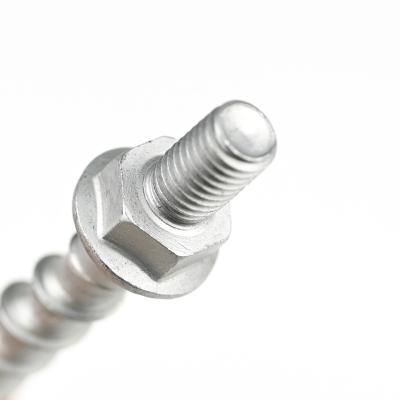 Cina Bulloni di ancoraggio per soffitto in calcestruzzo autofilettanti con testa flangiata esagonale a doppia filettatura standard JIS M8 in vendita