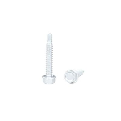 中国 鉄 6.3x38mm ヘックス フレンジヘッド 軽鋼ホイジングの設置ポイントのためのテックスクリュー 販売のため