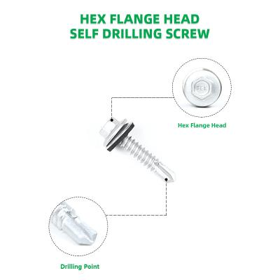 Cina 100% QC testato Phillips Cross Recess Hex Flange Head Self Drilling Tapping Screw in vendita