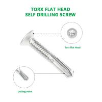 China 410 SS Tek 5 Point Self Drilling Screw Csk Head For Customized Needs for sale
