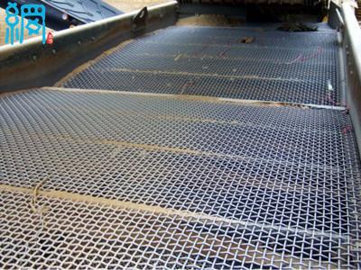 China square hole crimped wire mesh for vibrating hooked screen for sale