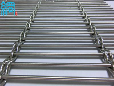 China Metal Wire Mesh Partition Screens- Multi-Barrette Weave/Cable Mesh System for sale