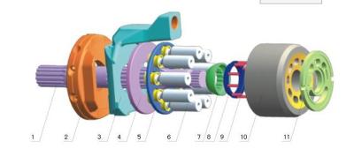 Cina Parti della pompa idraulica dell'escavatore K7V63, parti di riparazione di Kawasaki di merdieselo degli accessori per la pompa in vendita