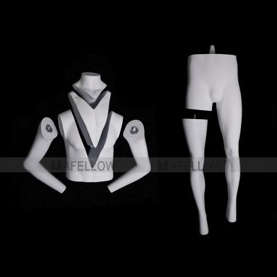 China Flexible fiberglass male ghost mannequin full body model dummy for sale