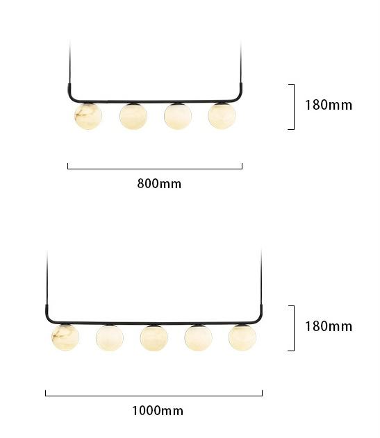 Modern linear chandelier in luxury setting