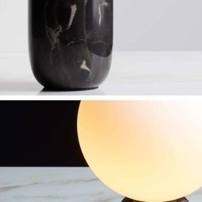 China E27 White Black Marble Base Table Lamp 3000k To 6500K For Home Hotel for sale