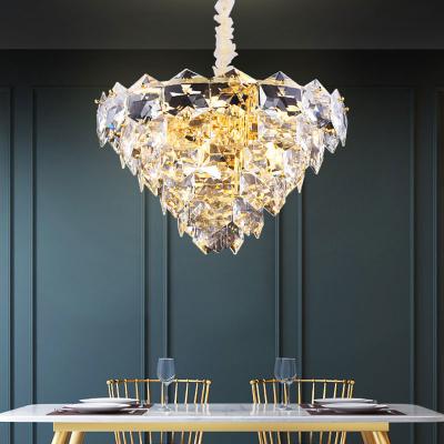 China Modern Ceiling Mounted Crystal Chandelier Stylish And Luxurious For Home Decoration for sale