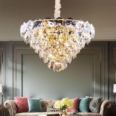 China Modern Ceiling Mounted Crystal Chandelier Stylish And Luxurious For Home Decoration for sale
