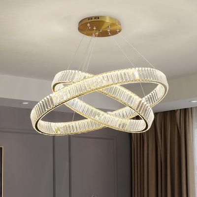 Cina Colore cromo personalizzato pendente soffitto luce di ingresso lampadario dimensioni multiple in vendita