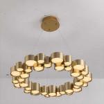 China Champagne Gold High End Lustres Artísticos Para Exposições de Arte à venda