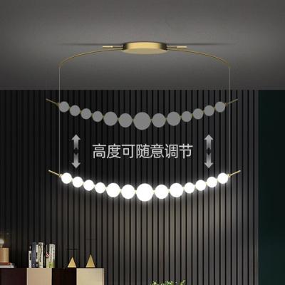 Cina Verniciatura in alluminio a LED Perla d'oro lampadario da pranzo 30W in vendita