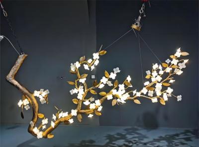 China All Copper Light Luxury Flower Chandelier For Hotel Lobby Decorative for sale