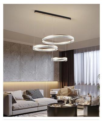 China Acrylische moderne eenvoudige kroonluchter met drie kleuren Te koop