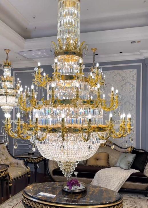 crystal large entryway chandelier
